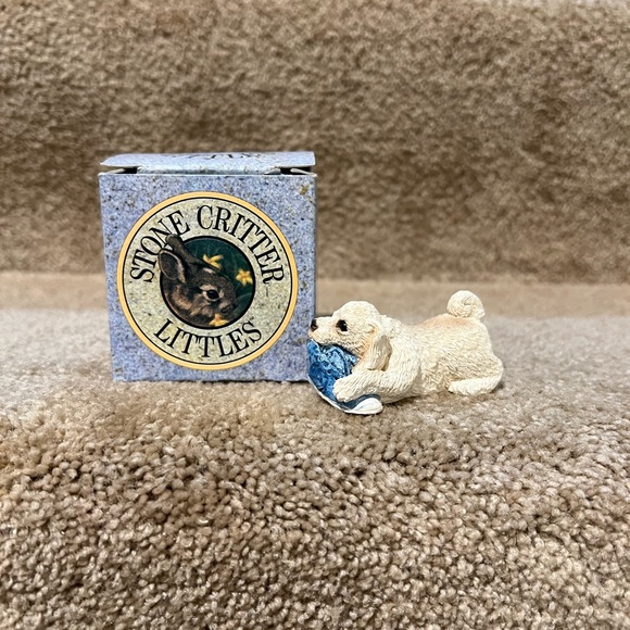 Other | Stone Critters Littles Figurine 25 Yellow Mutt Blue Shoe Usa ...